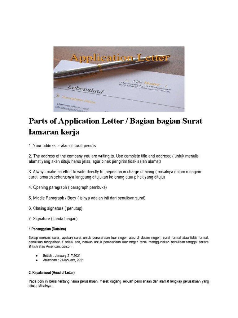 Application Letter | PDF