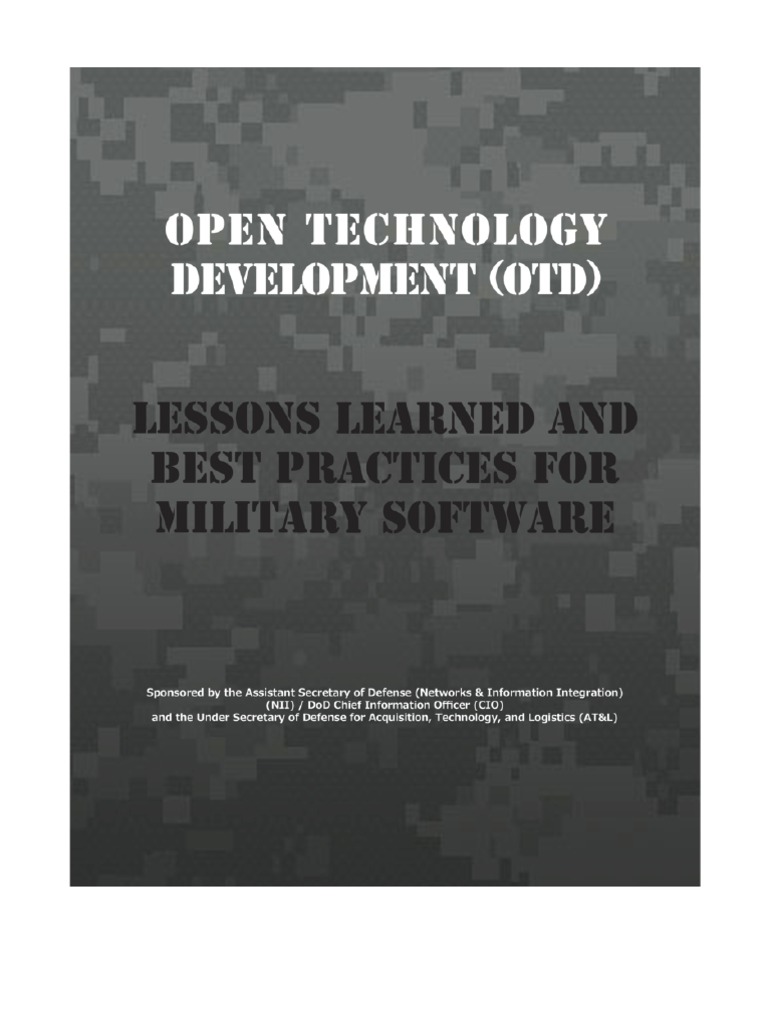 OTD Lessons Learned Military Final V1 | PDF | Software Development ...