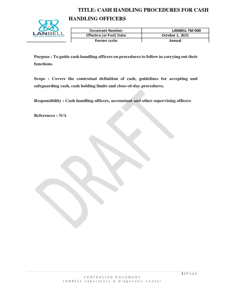 Procedures for Safeguarding Cash Receipts and Ensuring Accurate Record ...