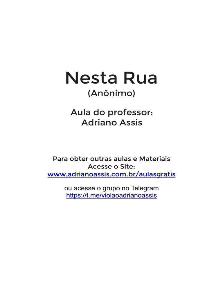 Nesta Rua - Partituras | PDF