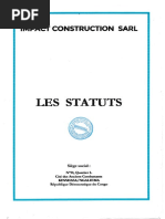 Modèle de Statuts SARL en RDC | PDF