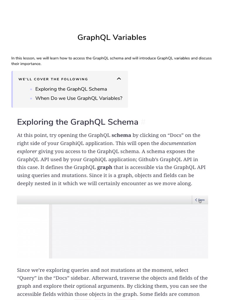 9 Graphql Variables Pdf Variable Computer Science String Computer Science