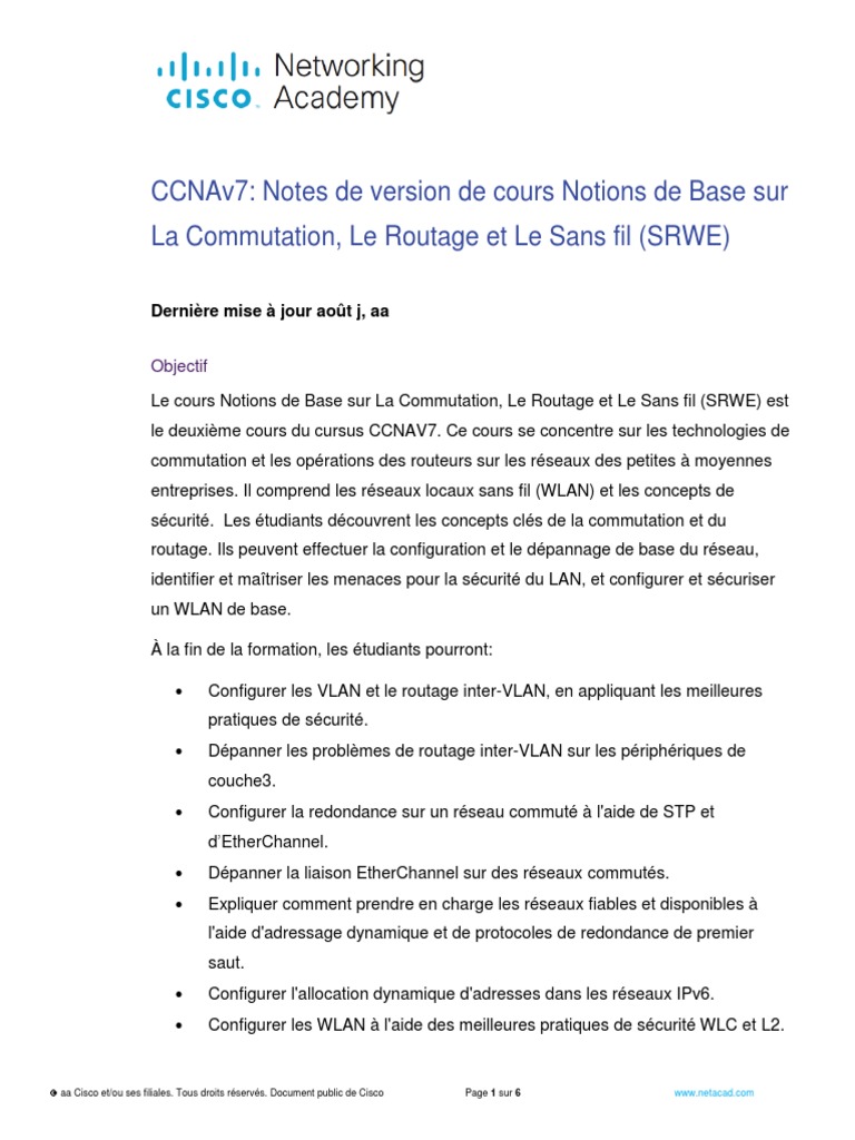 SRWE v7 Release Notes | PDF | I Pv6 | Informatique SRWE v7 Release Notes | PDF | I Pv6 | Informatique