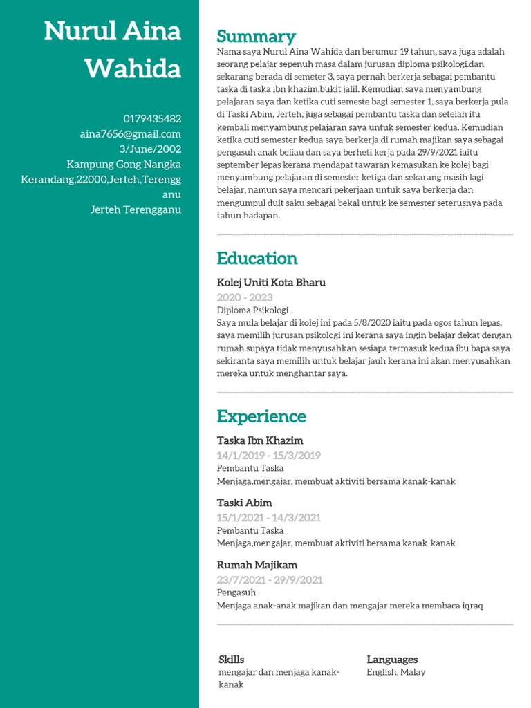 Nurul Aina - 1635754785 | PDF