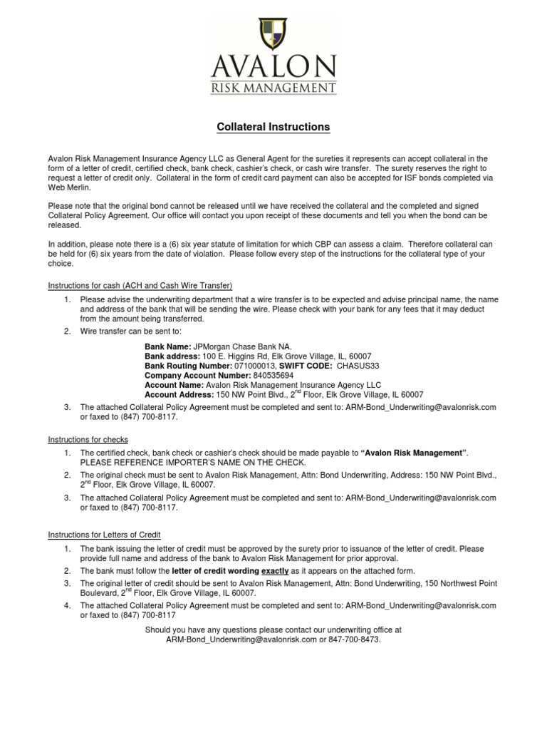 Collateral Packet | PDF | Surety | Insurance