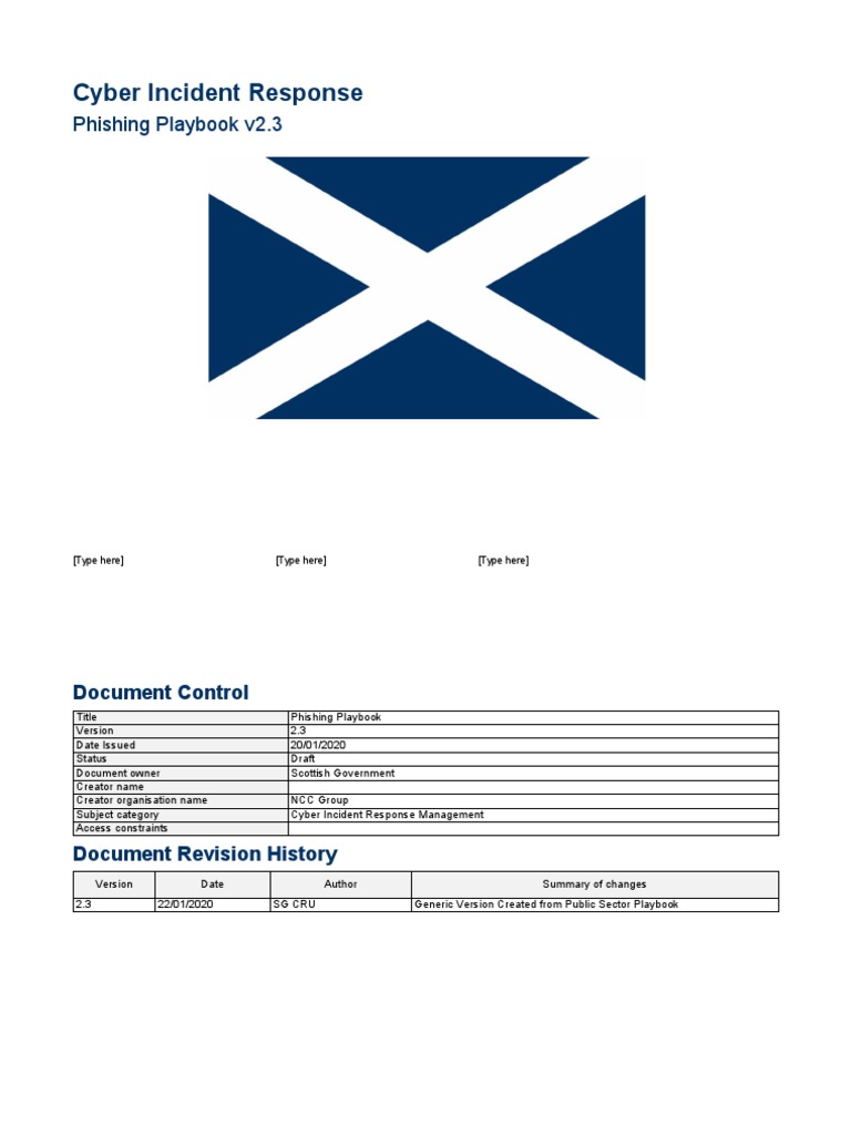 Cyber Incident Response: Phishing Playbook v2.3 | PDF | Information ...