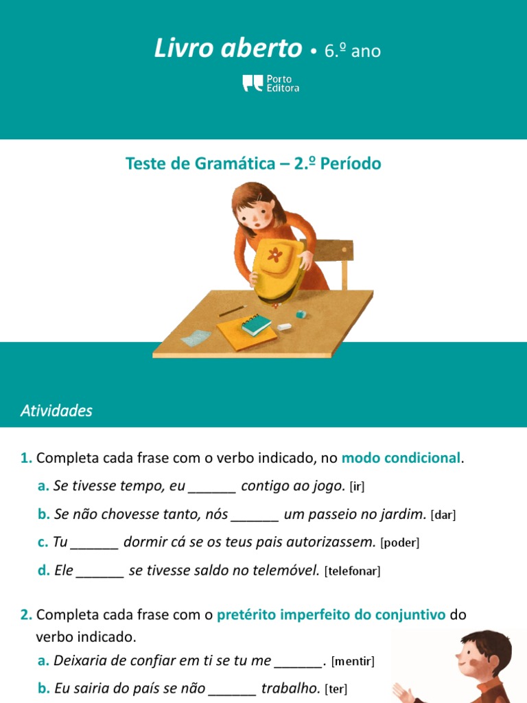 Teste De Gramática 2 O Período Pdf Assunto Gramática Linguística