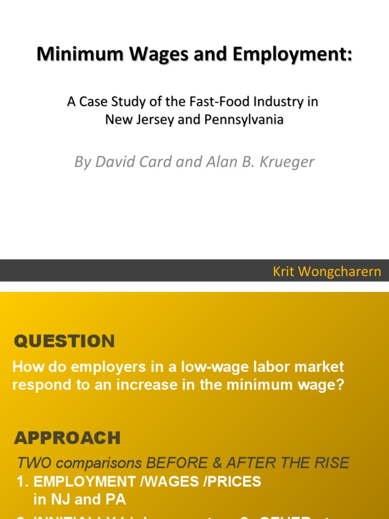 Does Raising the Minimum Wage Reduce Employment? A Case Study of Fast ...