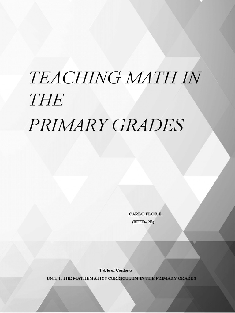 Teaching Mathematics in Primary Grades | PDF | Constructivism ...