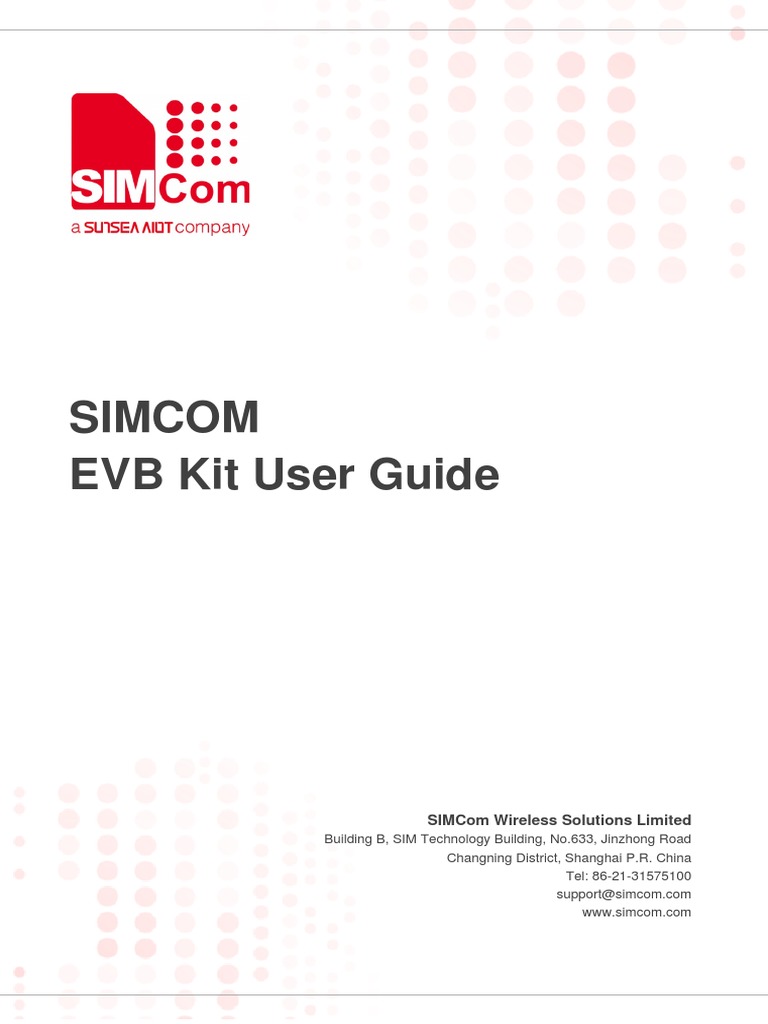 SIMCOM - EVB KIT - User Guide - V1.02 | PDF | Usb | Computer Hardware