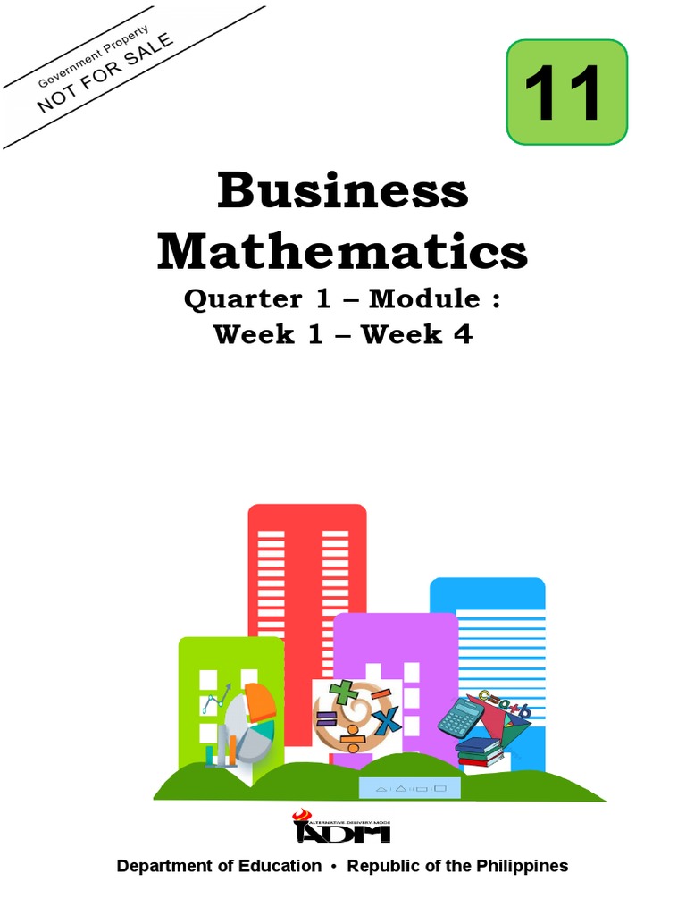 Business Mathematics: Quarter 1 - Module: Week 1 - Week 4 | PDF ...