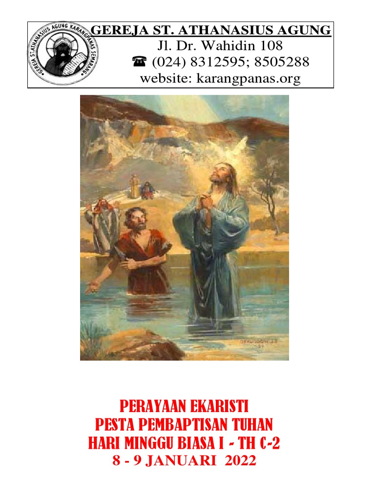 PANDUAN MISA PESTA PEMBAPTISAN TUHAN (MINGGU BIASA I) - TH C-II TGL 8-9 ...