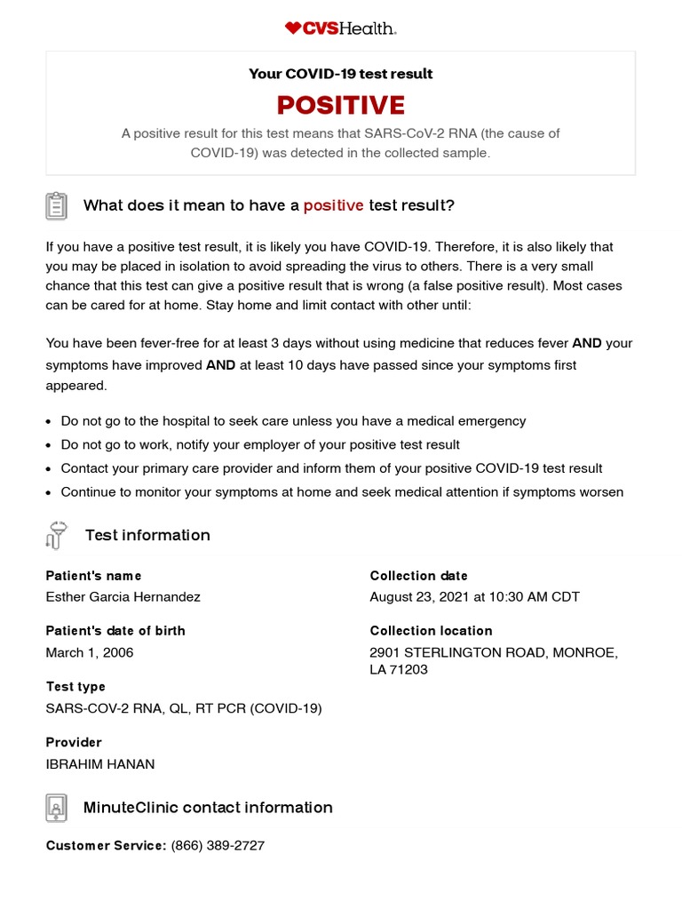 Positive: What Does It Mean To Have A Test Result? | PDF | Clinical ...