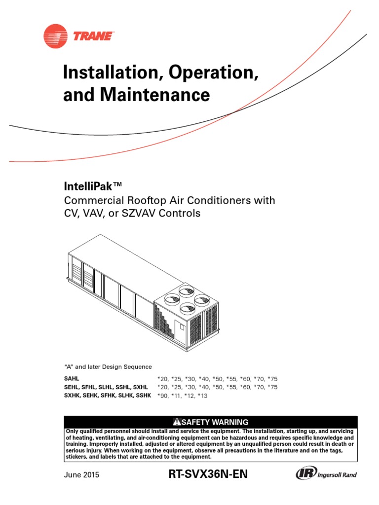 Trane - RTU 1 - O&M Manual | PDF | Personal Protective Equipment ...