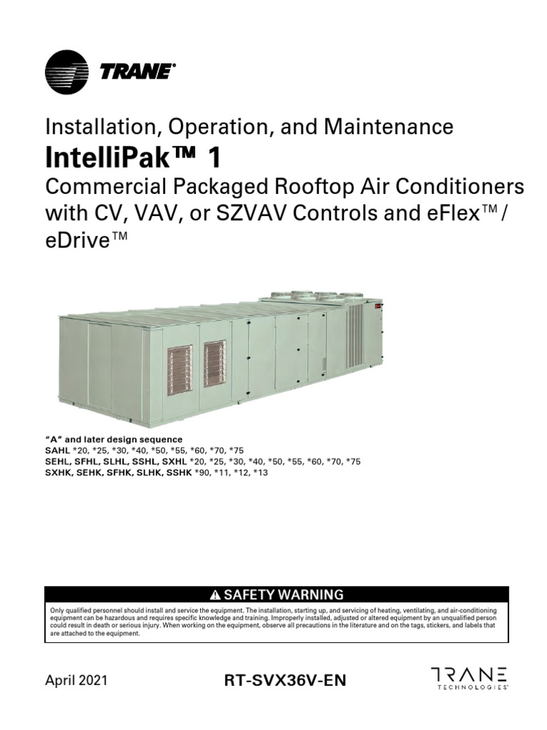 Trane - RTU-02 - O&M Manual | PDF | Chlorofluorocarbon | Mechanical ...