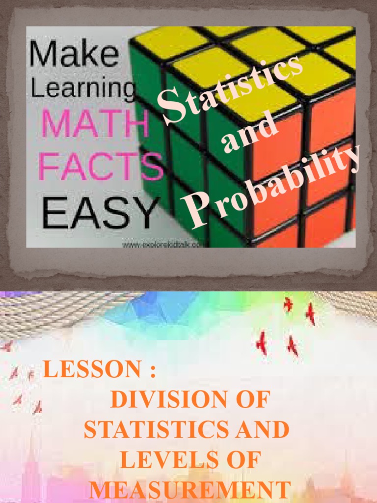 Lesson Division of Statistics and Levels | PDF | Statistics | Level Of ...