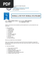Chapter 1: Understanding Morality and Moral Standards Lesson 1 Course Orientation and The ...