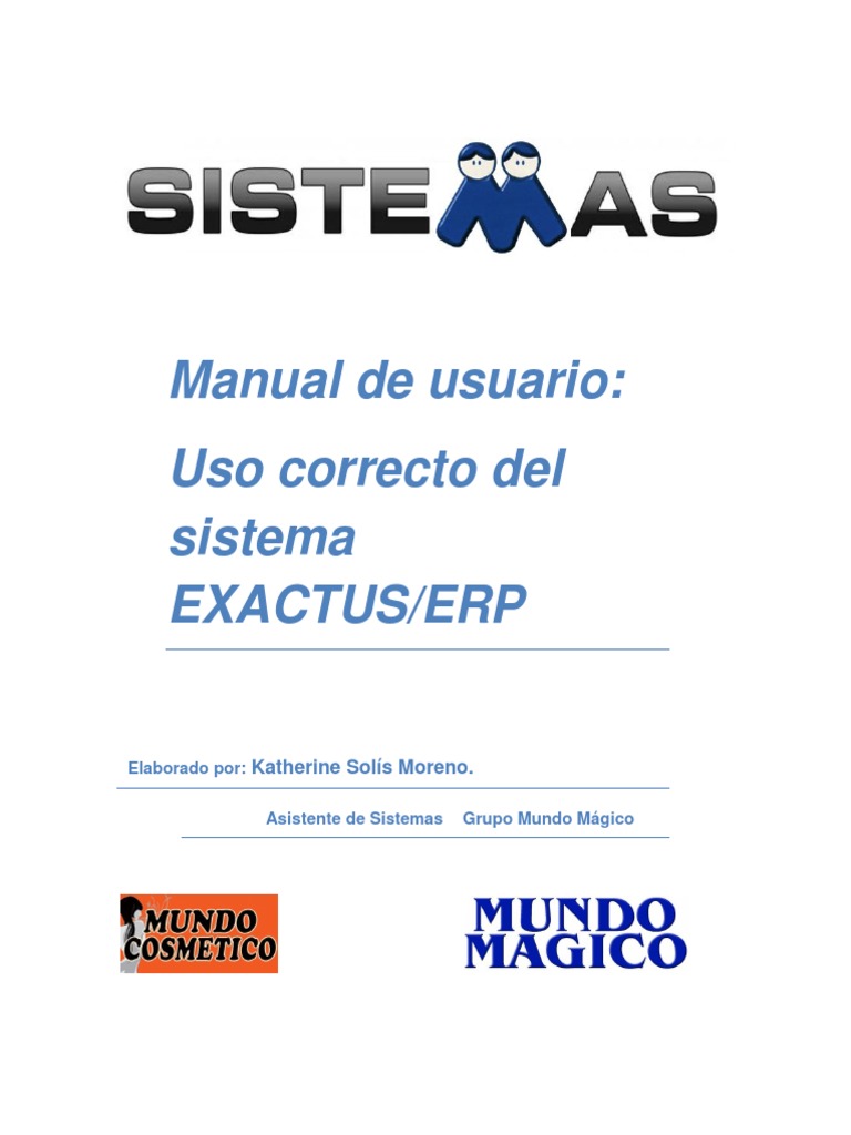 Manual Exactus ERP | PDF | Ventana (informática) | Cheque