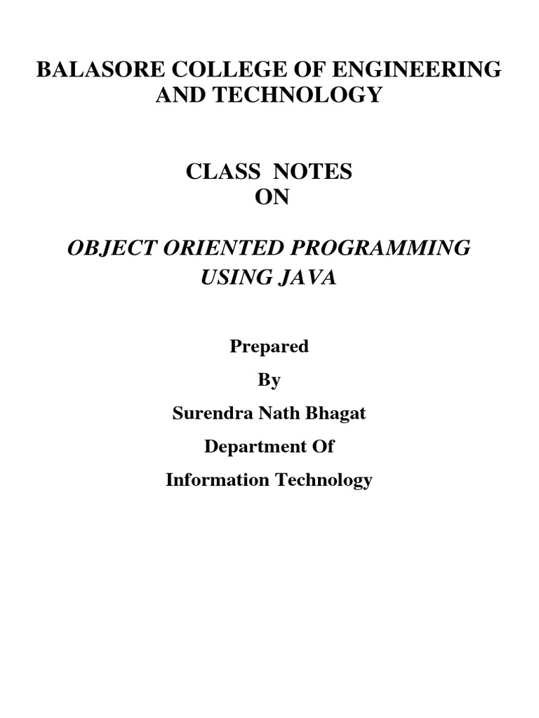 Module 1 Java Download Free Pdf Java Programming Language Class Computer Programming