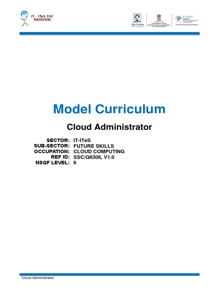 Model Curriculum: Cloud Administrator | PDF | Cloud Computing | Governance