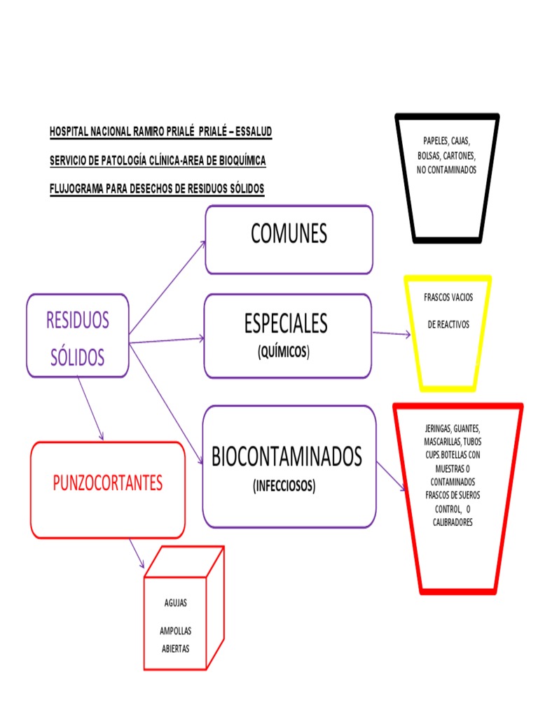 Diagrama De Flujo Manejo De Residuos Sólidos Plan De Manejo