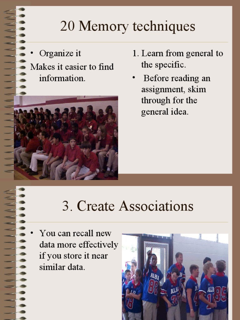 20 Memory Techniques | Download Free PDF | Memory | Mnemonic