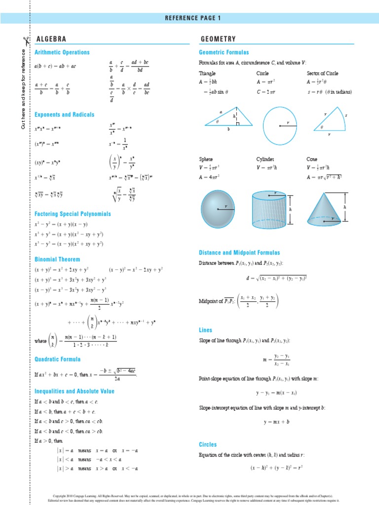 Table of Integration Formulas | PDF | Trigonometric Functions | Sine