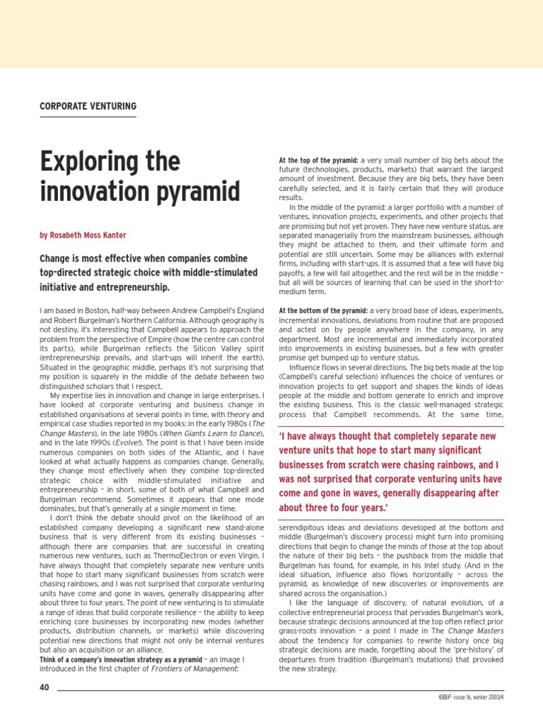 Exploring The Innovation Pyramid | PDF | Entrepreneurship | Innovation