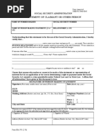 Ssa 795 | PDF | Social Security Administration | Government