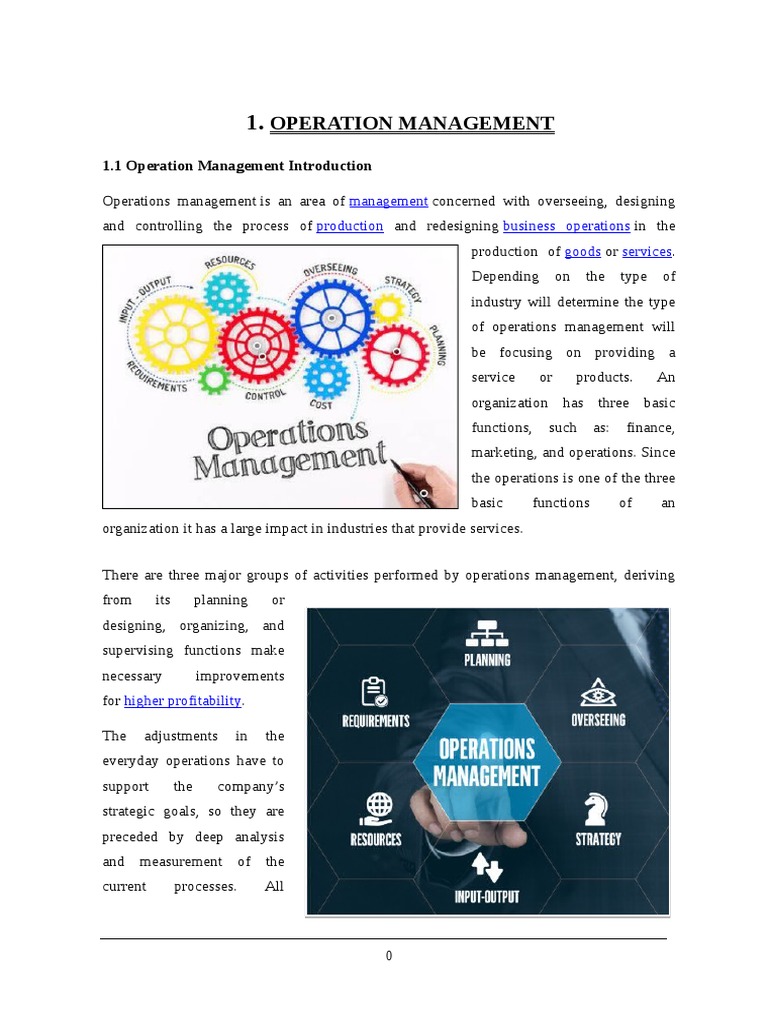 Historical Evolution of Operation Management Assignment | PDF | Operations Management | Lean ...