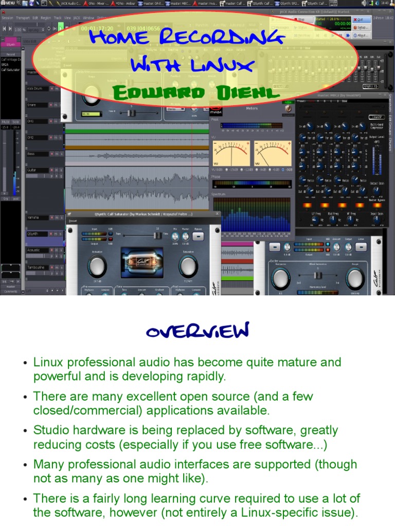 Home Recording With Linux: Edward Diehl | PDF | Digital Audio | Audio ...