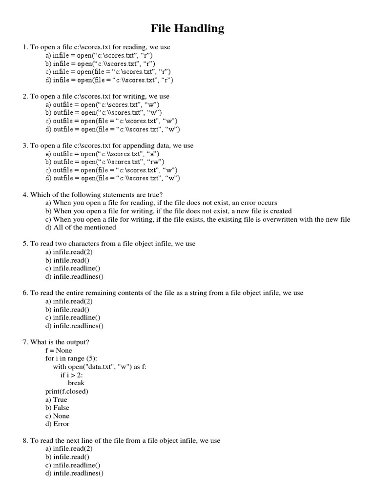 File Handling | PDF | Text File | Computer File