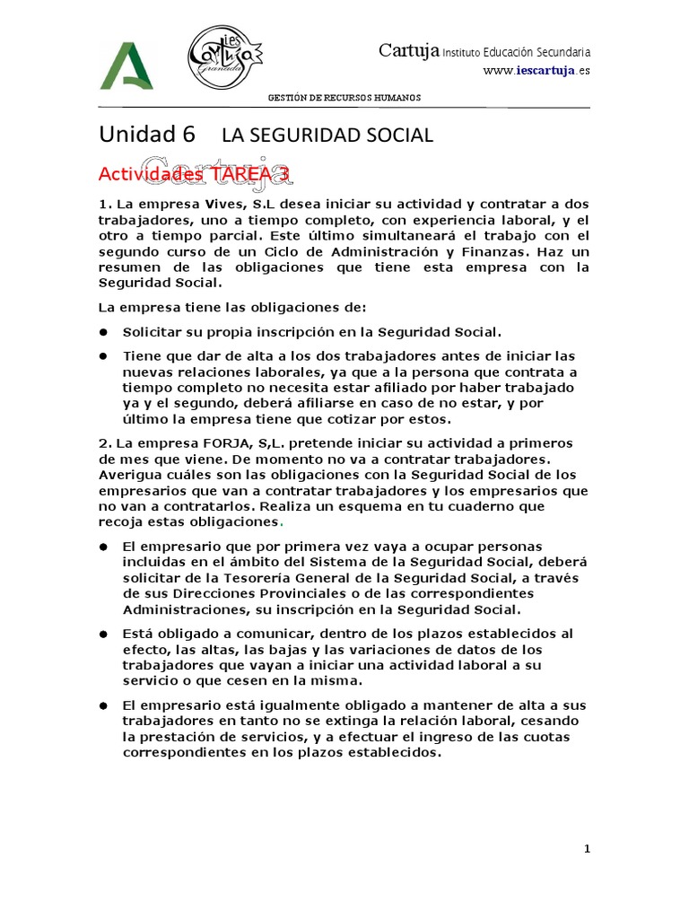 TAREA 3_U6_Continuación 4 actividades | PDF | Salario | Business