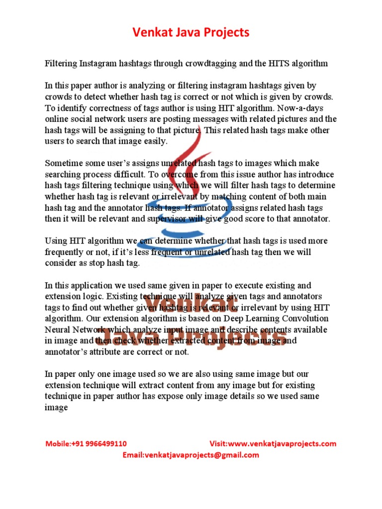 Venkat Java Projects: Mobile:+91 9966499110 | PDF | Tag (Metadata) | Hashtag