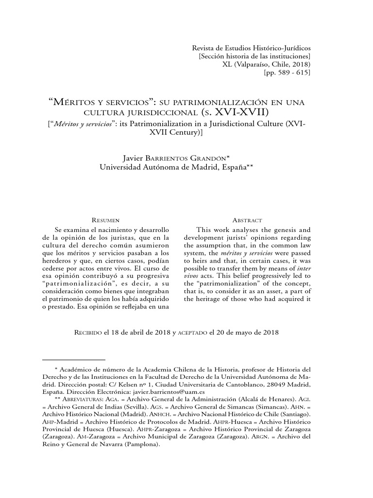 Javier Barrientos Grandon, Meritos y Servicios | Descargar gratis PDF ...