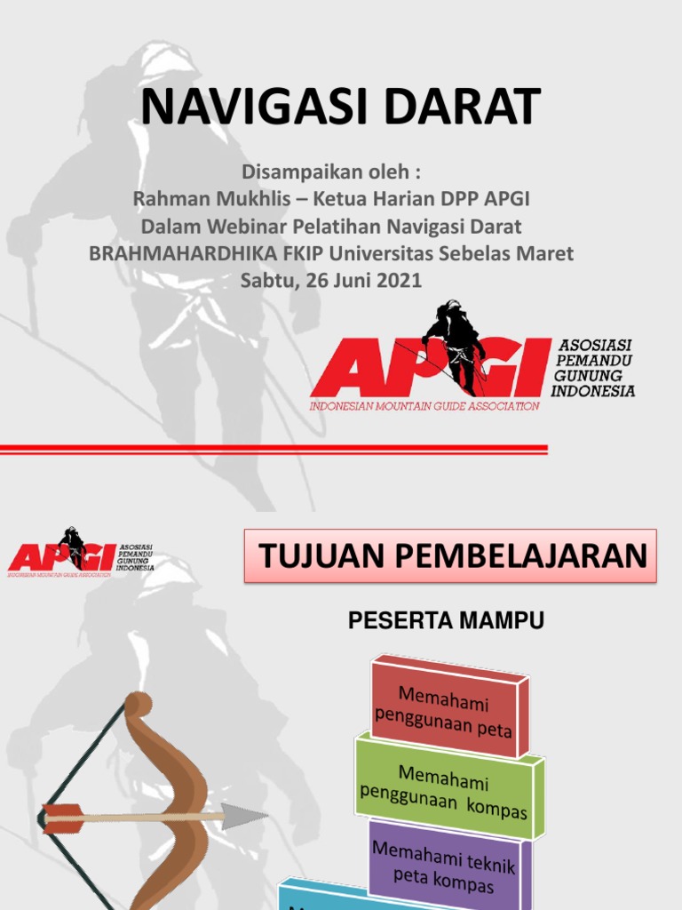 Materi Navigasi Darat Webinar Brahmahardika FKIP UNS | PDF