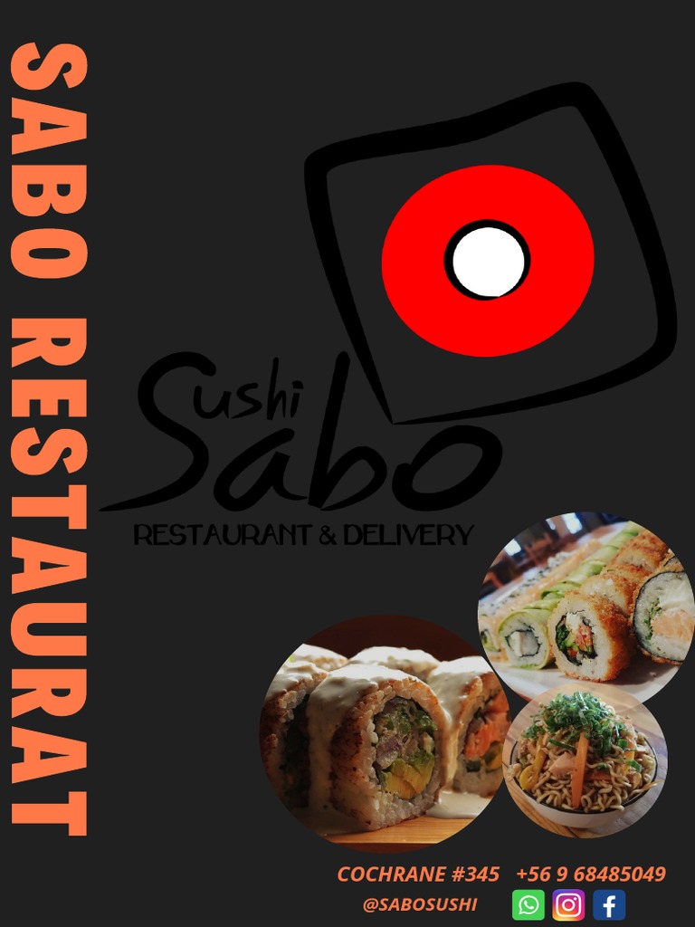 Menú del Restaurante Sabo Sushi | PDF | Alimentos | Ingredientes de comida