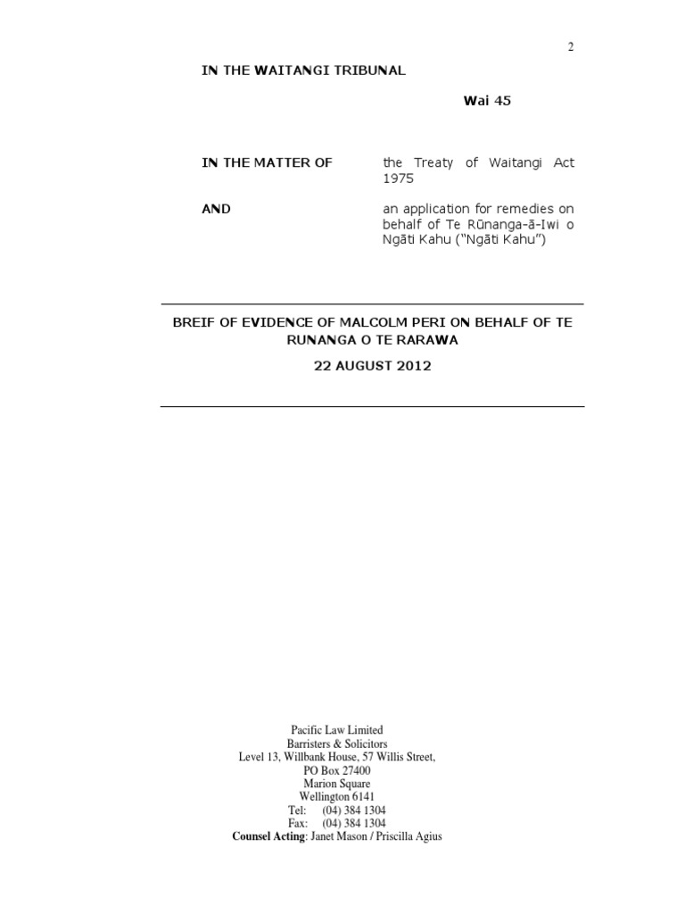 Counsel Acting: Janet Mason / Priscilla Agius | PDF | Polynesia ...