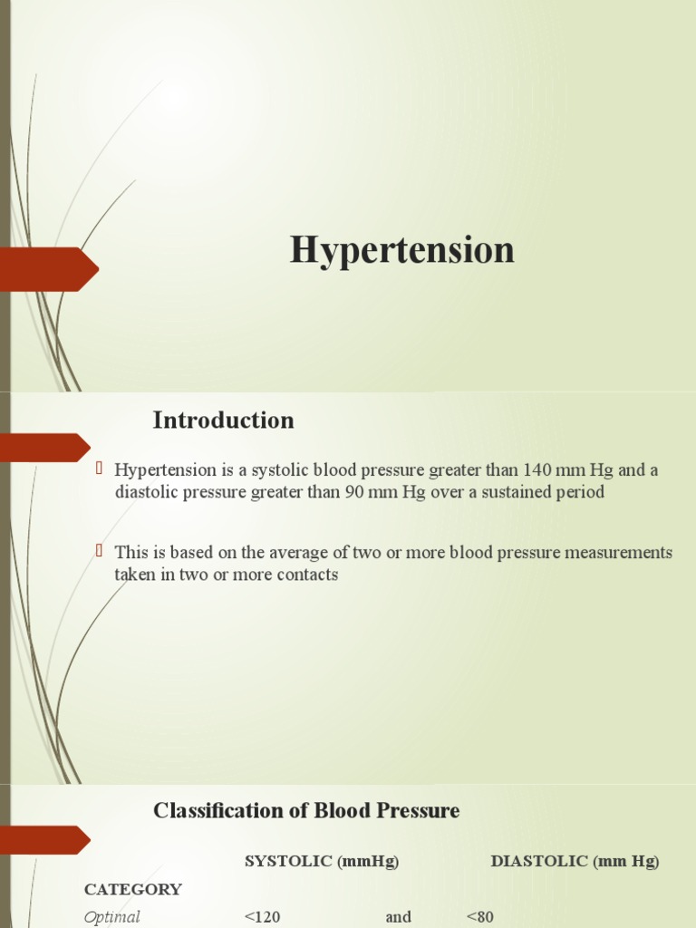 Hypertension Slides | PDF | Hypertension | Blood Pressure