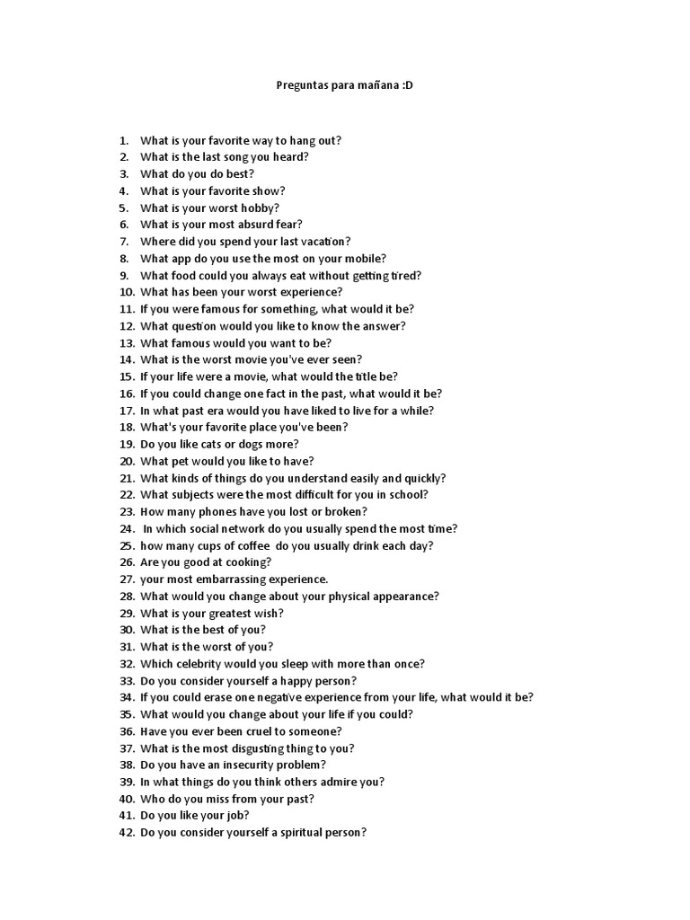 Actividad para Mañana Version 2.6 | PDF | Self-Improvement | Lifestyle