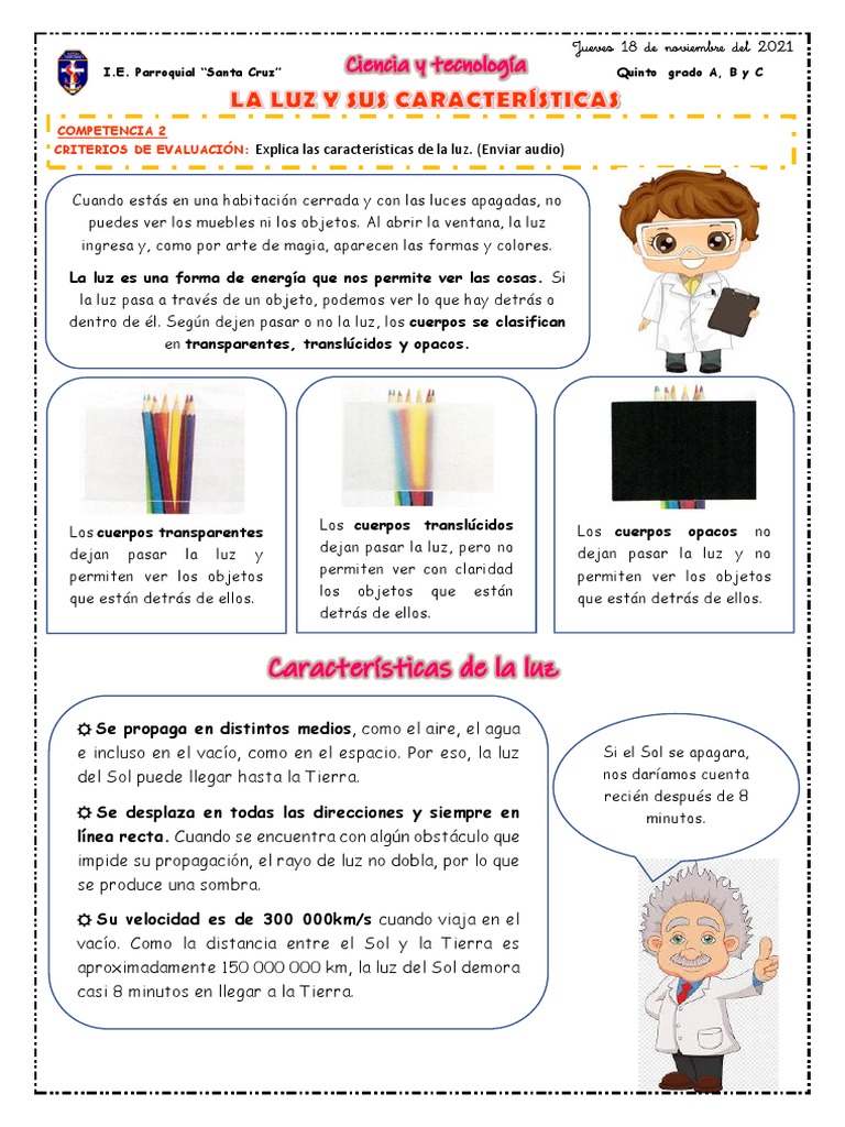 La Luz y Sus Características | PDF | Ligero | Dom