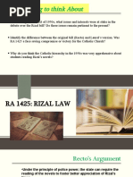 Pros and Cons of The Rizal Law | PDF | Philippines