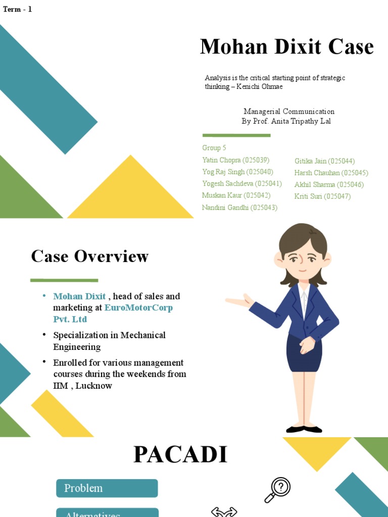 Mohan Dixit Case Pdf Business Economies