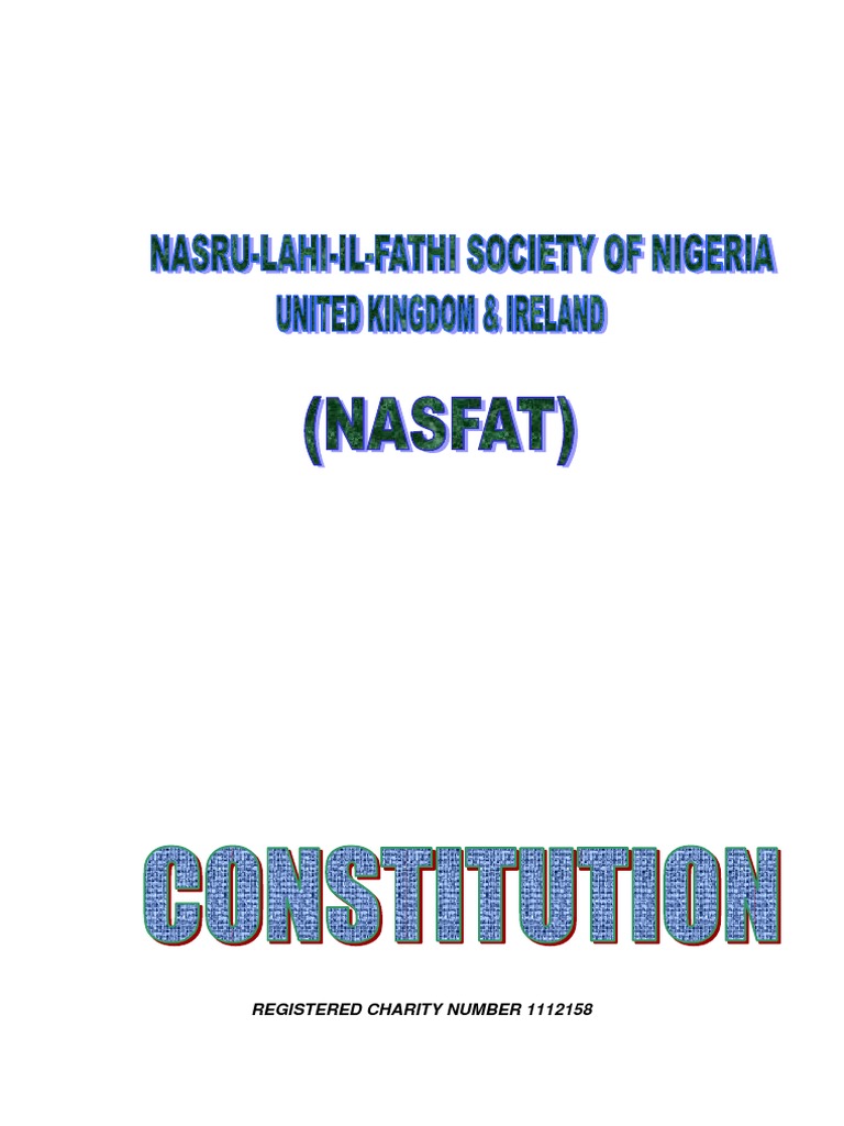 CONSTITUTION | PDF | Charitable Organization | Trustee