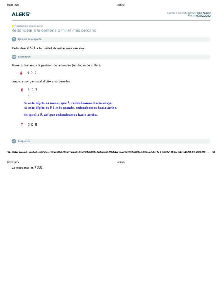 Redondear A La Centena o Millar Más Cercano | PDF