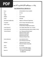 Muslim Bio Data | PDF