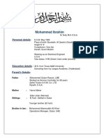 Muslim Bio Data | PDF