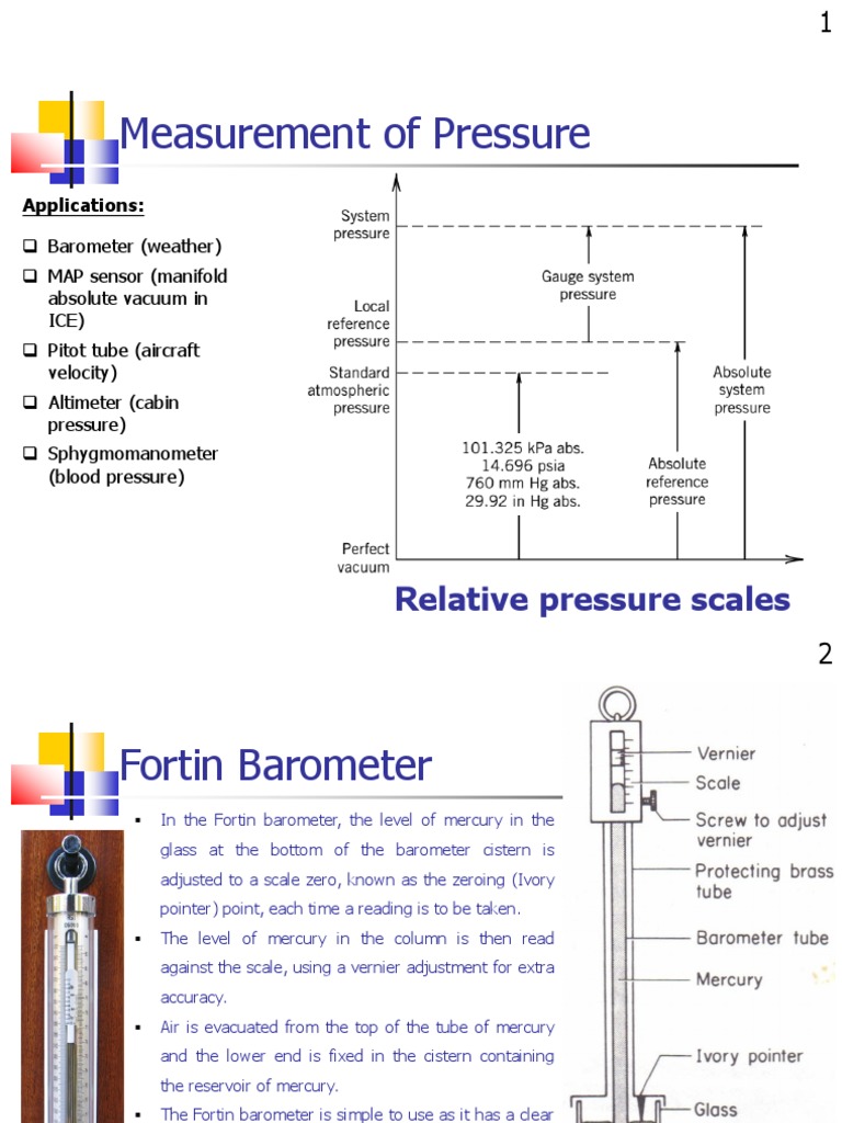 5 Pressure Measurement | PDF | Pressure Measurement | Pressure