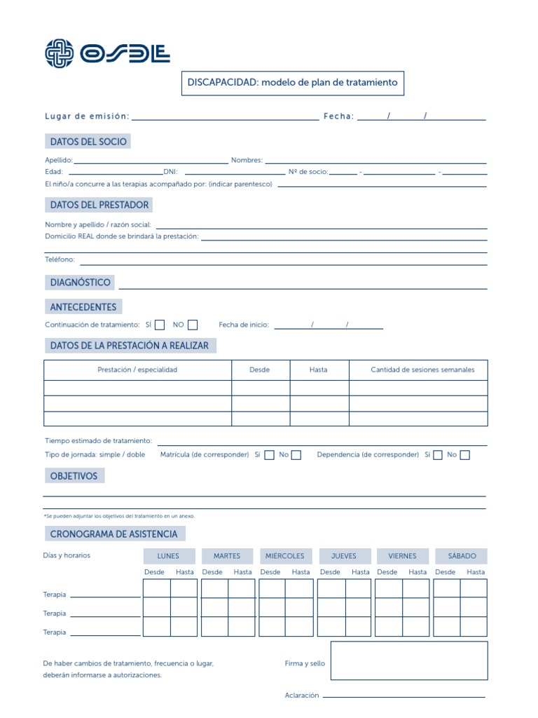 OSDE - Planillas Modelo | PDF | Bancos | Invalidez