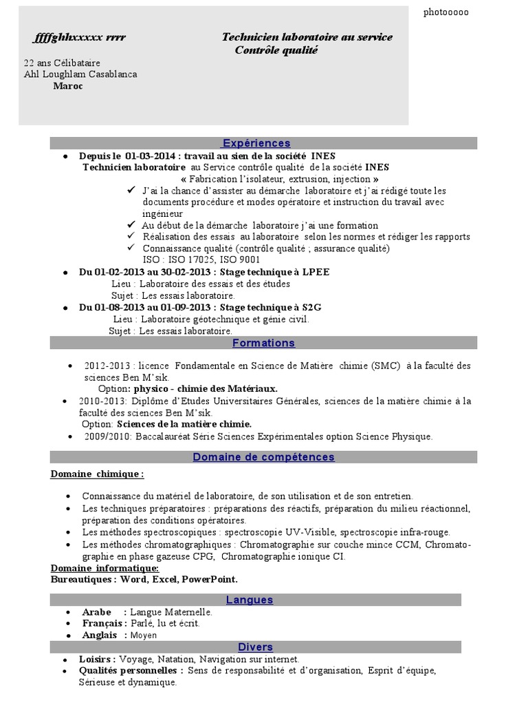 Copy CV | PDF | Chimie